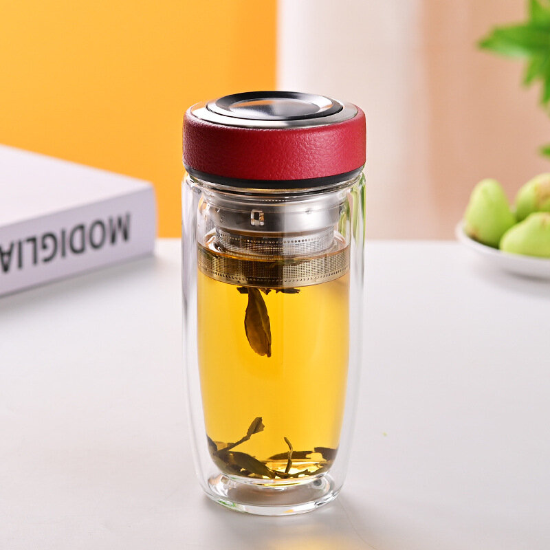 Двухслойный гусиный яйцо чашка с высоким содержанием боросиликса крышка бытовая стеклянная стеклянная чашка Маленькая