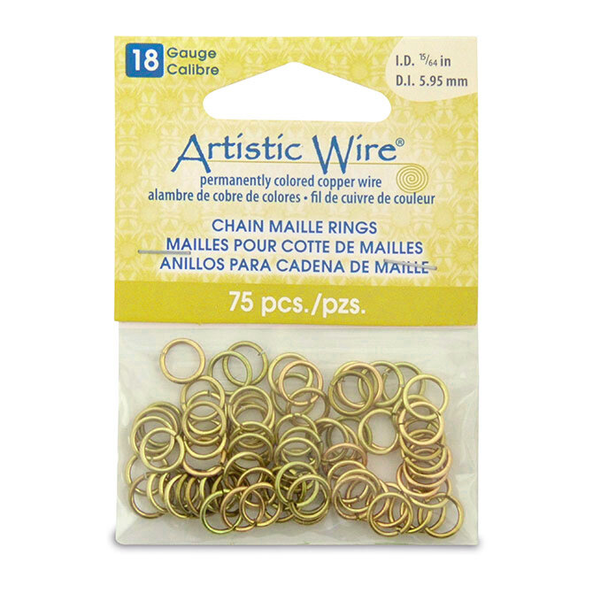 Соединительное колечко, 8.6мм (толщина 1.0мм, внутренний размер 5.95мм), Artistic Wire, базовый материал - латунь, золотистого цвета, 75 шт.