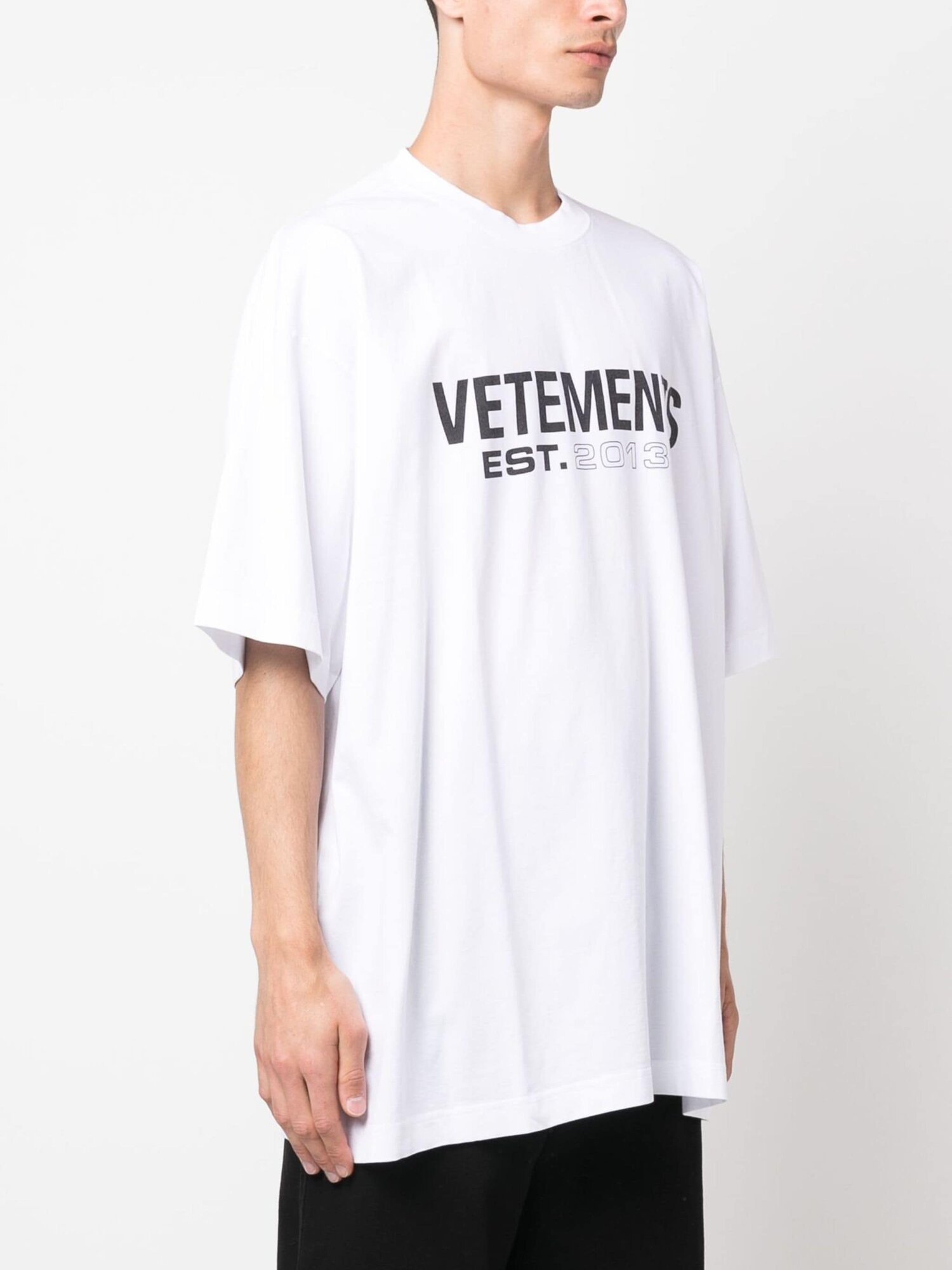 Футболка Vetements, размер 50, бежевый/белый — фото 1