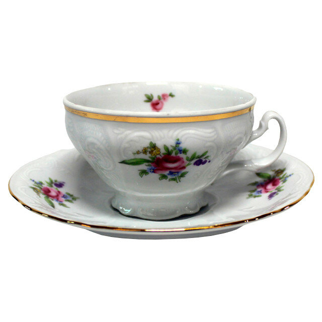 THUN Bernadotte Чашка с блюдцем Мейсенский букет 205 мл фарфор 15,5 см для сервировки
