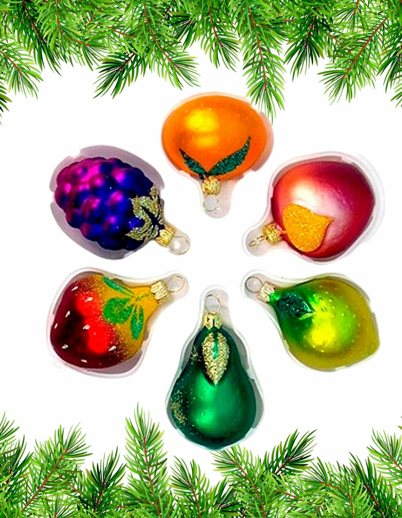 Елочный набор фигурок "Фрукты" (Ёлочка)