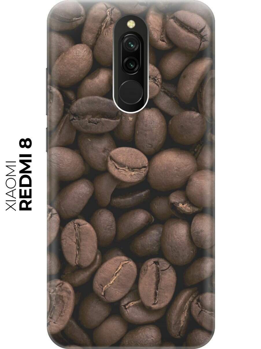 Силиконовый чехол Кофейные зерна на Xiaomi Redmi 8 / Сяоми Редми 8