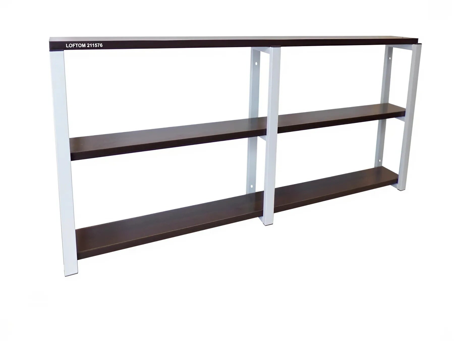 Полка для хранения GARROSS "SIBERIA 211576", 3 полки, размер 10х120 см, высота 42 см, каркас серый, цвет полок венге