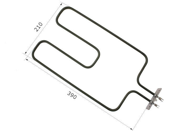 ТЭН для духовки 1100W, 230V, нижний (веко) 390х210 мм