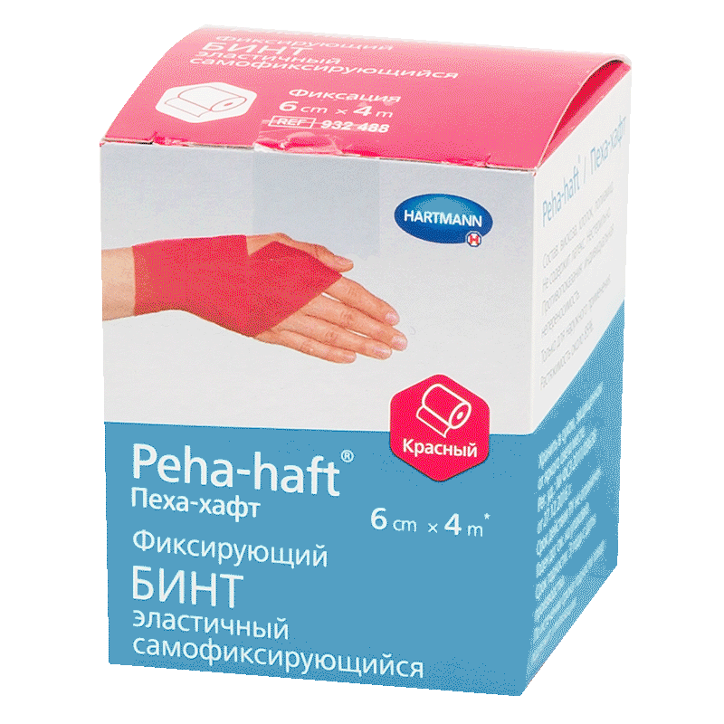 Пеха-Хафт Бинт Эластичный Когезивный 6Смх4м Красный