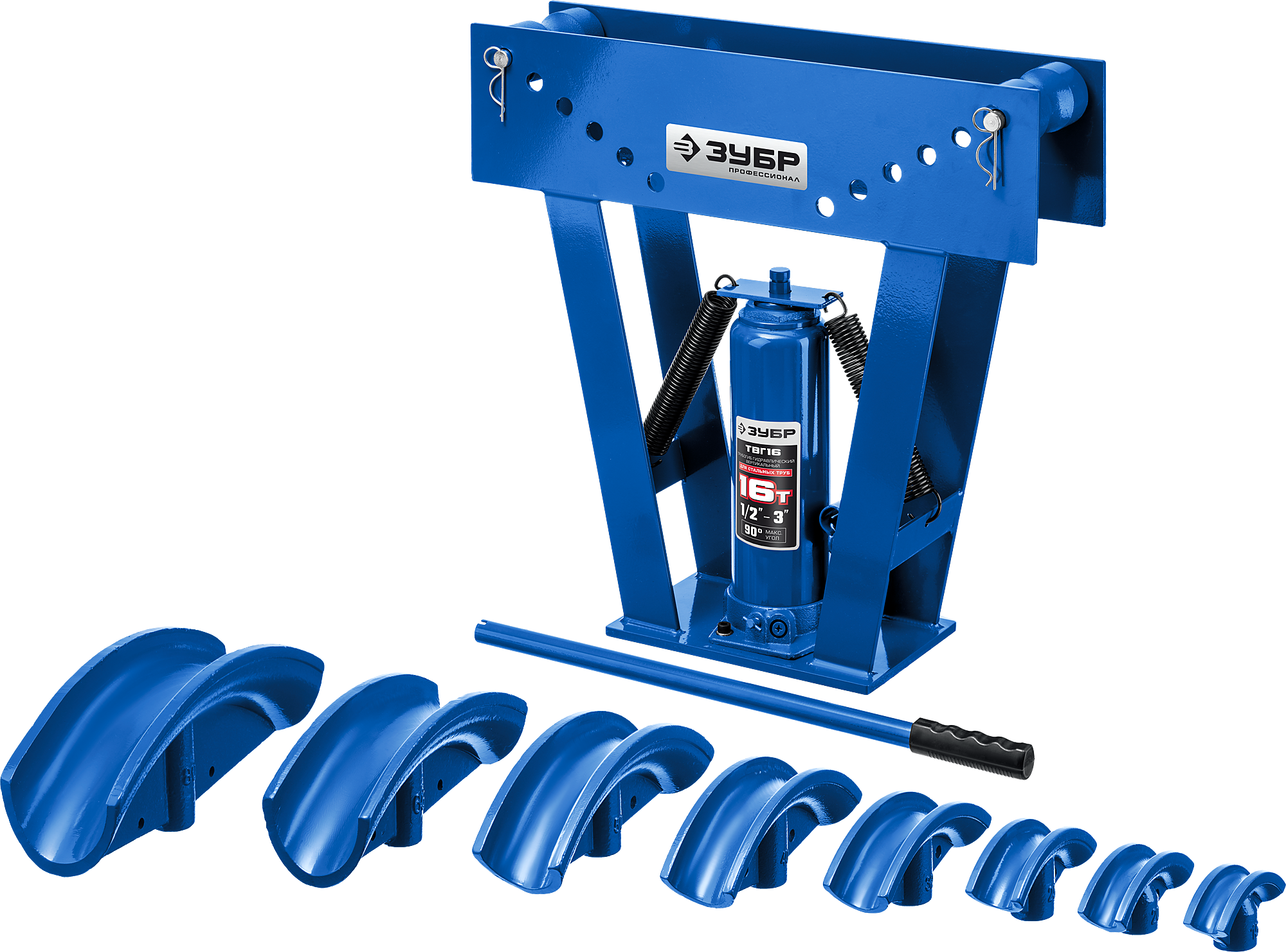 Гидравлический ручной трубогиб ЗУБР Профессионал ТВГ-16, 16т