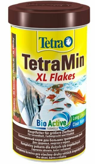 Tetra Корм для всех видов тропических рыб, крупные хлопья TetraMin XL Flakes 500мл/100г