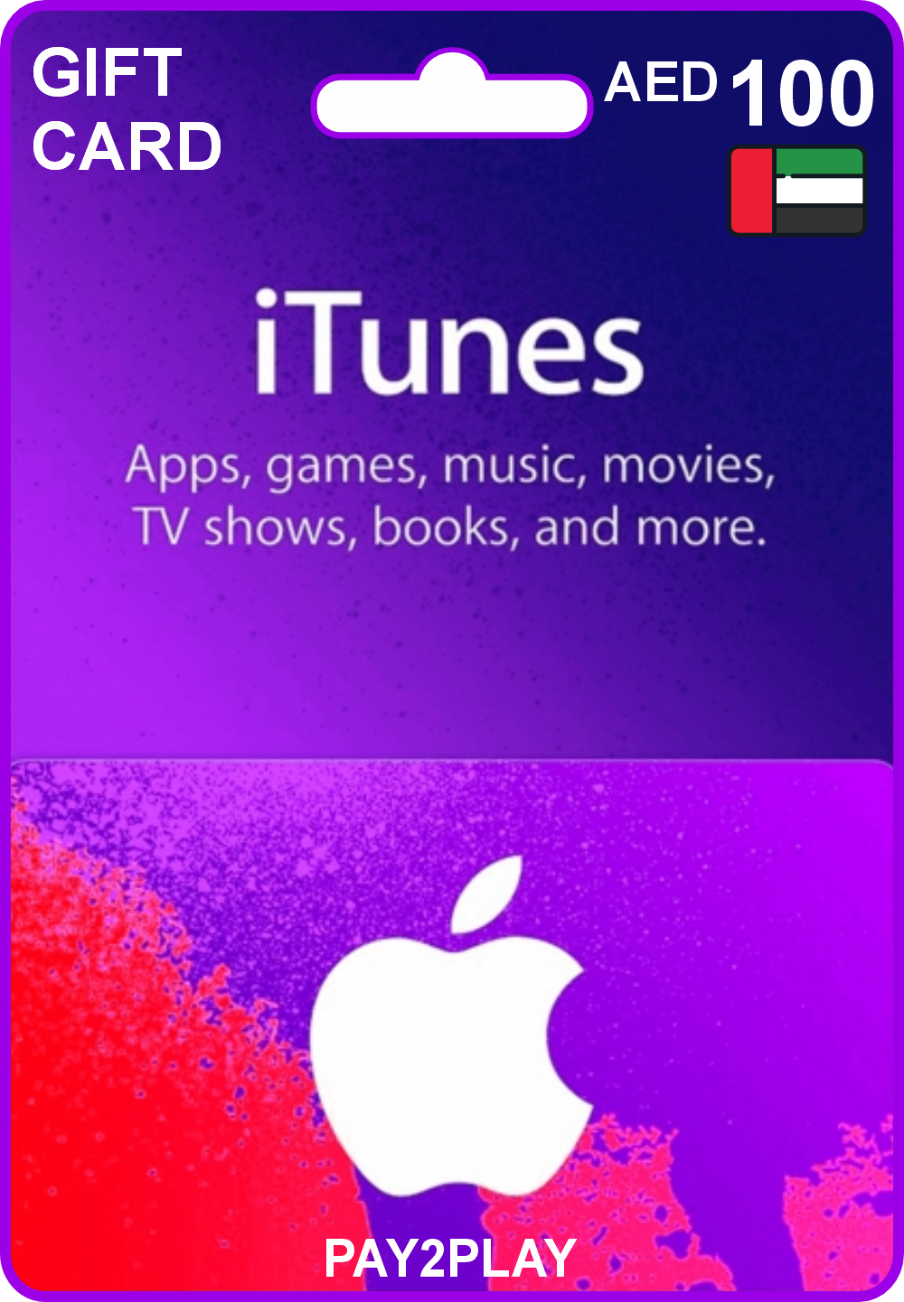 Подарочная карта Apple iTunes 100 AED / ОАЭ / Цифровой код, пополнение счета / iTunes Gift Card