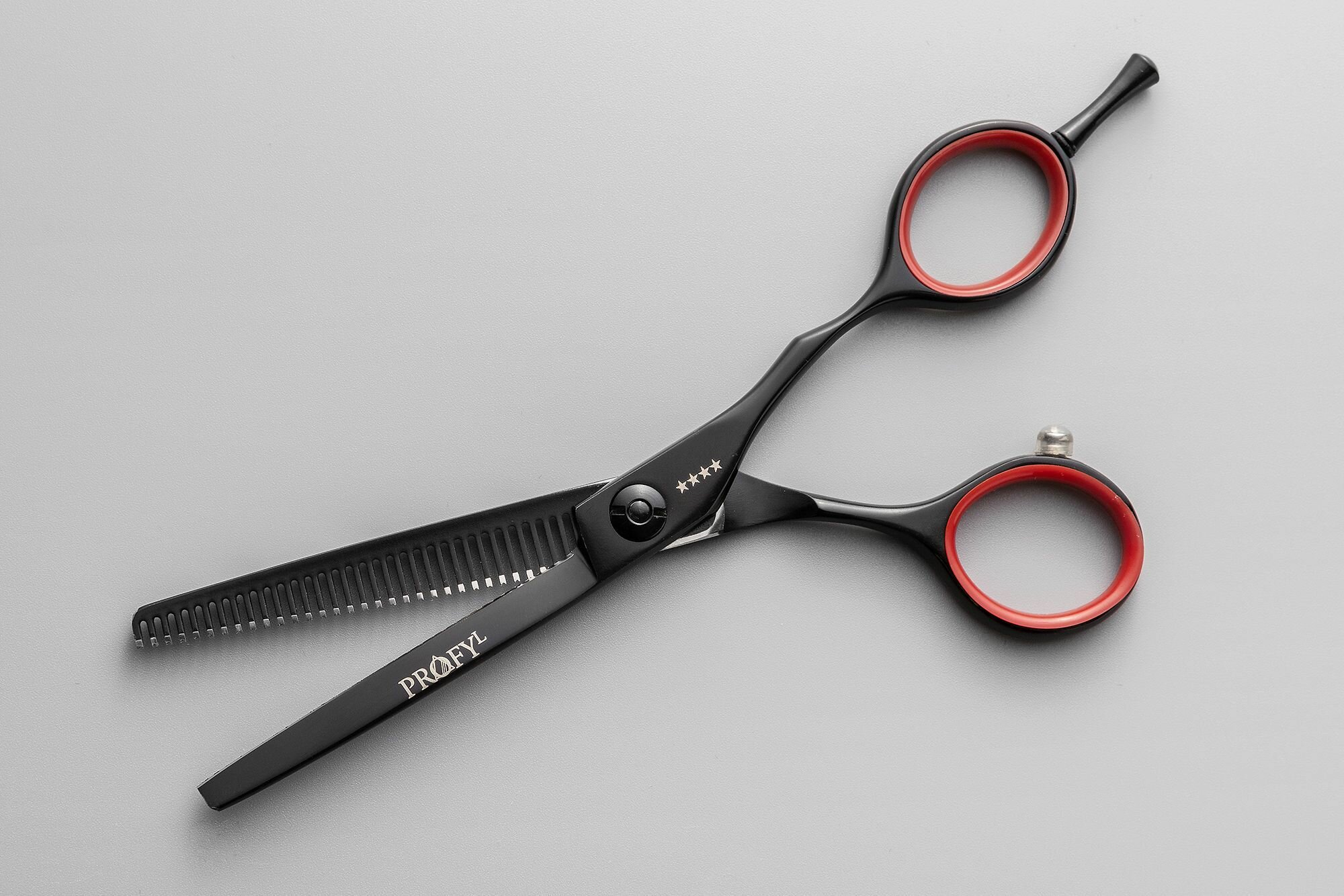 PROFYLAB (Profy-L) Ножницы филировочные профессиональные 5.5" "Milling Black&Red"