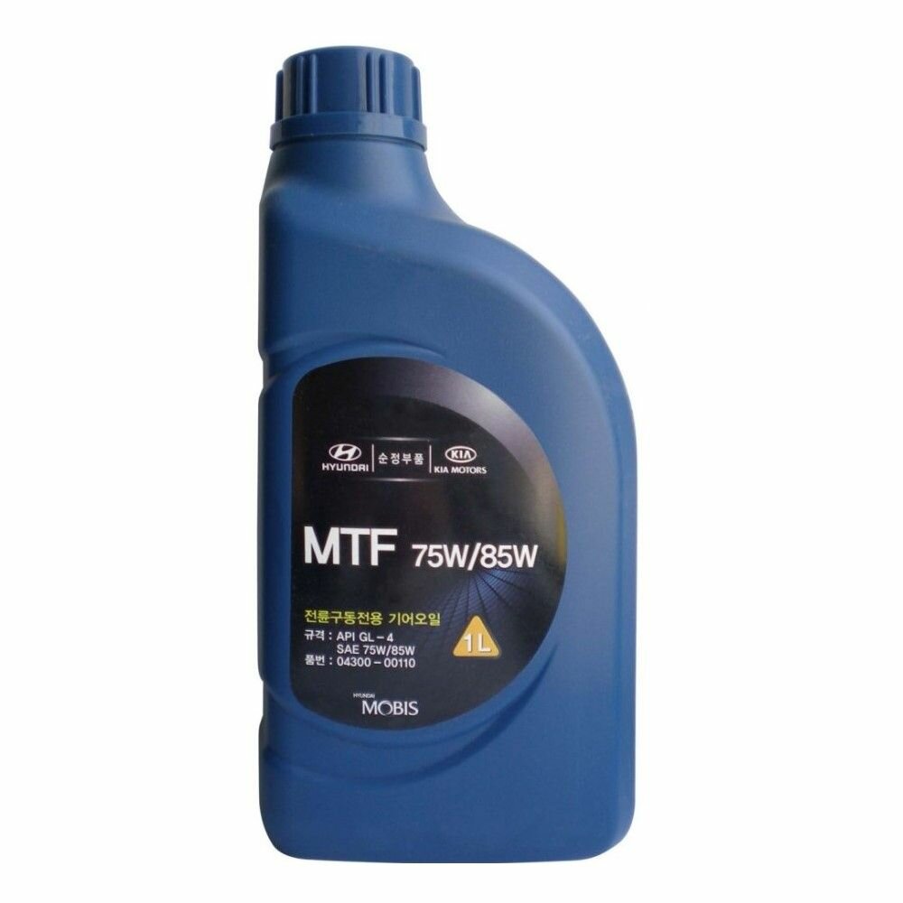 Масло трансмиссионное полусинтетическое для МКПП MTF 75W85 GL-4 1л, Hyundai-KIA 0430000110