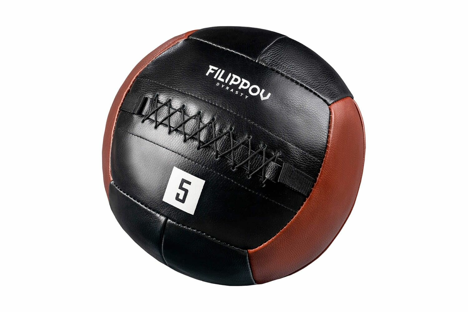 Медбол Filippov кожа 2кг/ 25см, черный