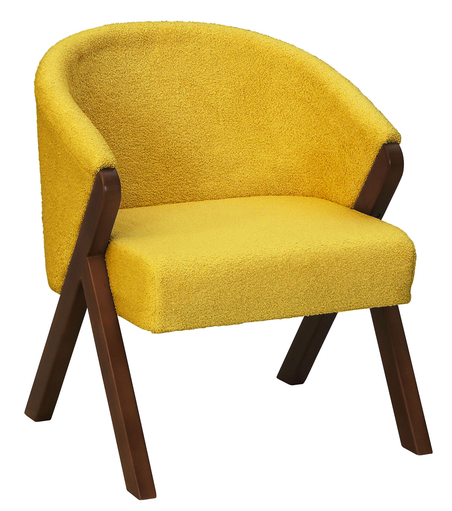 Кресло отдыха Дольче, с ножками, обивка из букле, 70 см x 72 см x 85 см