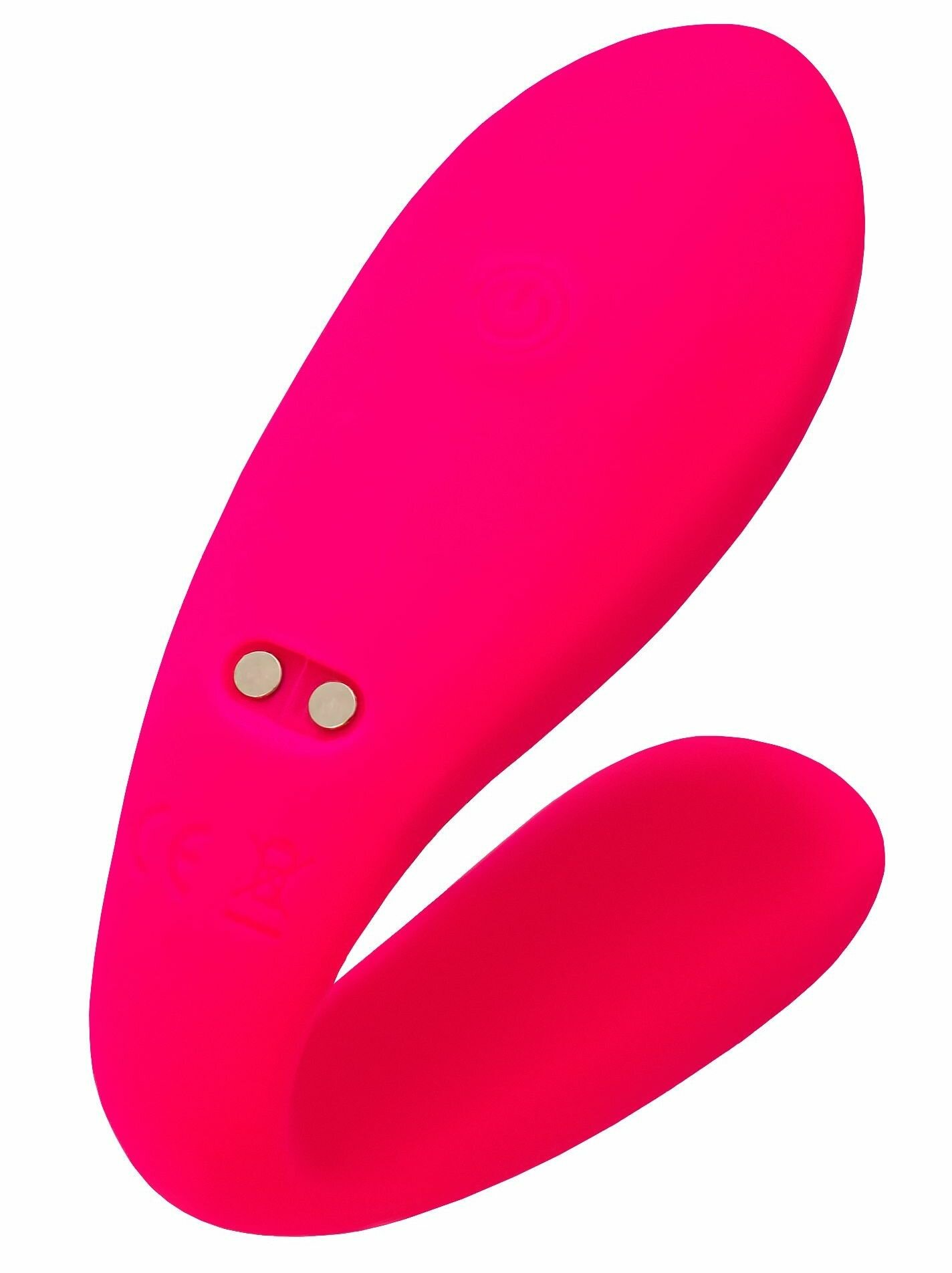 Розовый вибратор для пар Prawno с пультом ДУ, цвет розовый