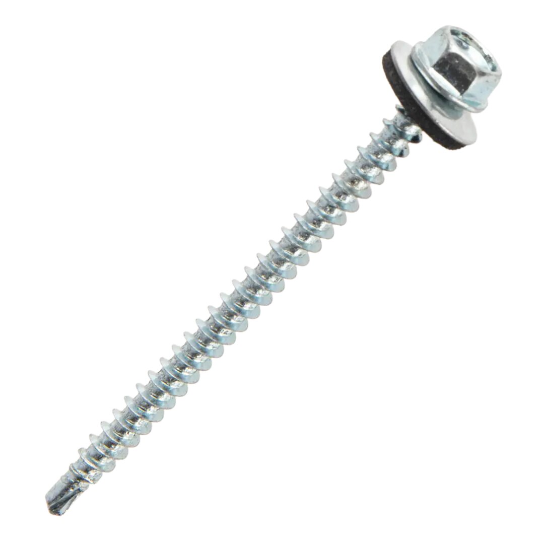 Саморезы кровельные по дереву с пресс-шайбой цинк 4.8x70 30 шт.