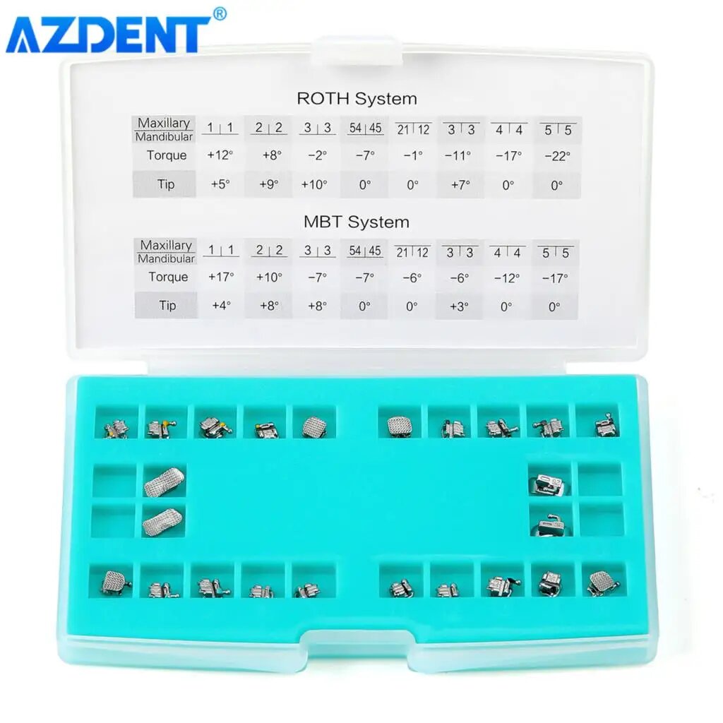 AZDENT Self-Ligating Bracket Roth.022 3-4-5 Hooks — фото 1