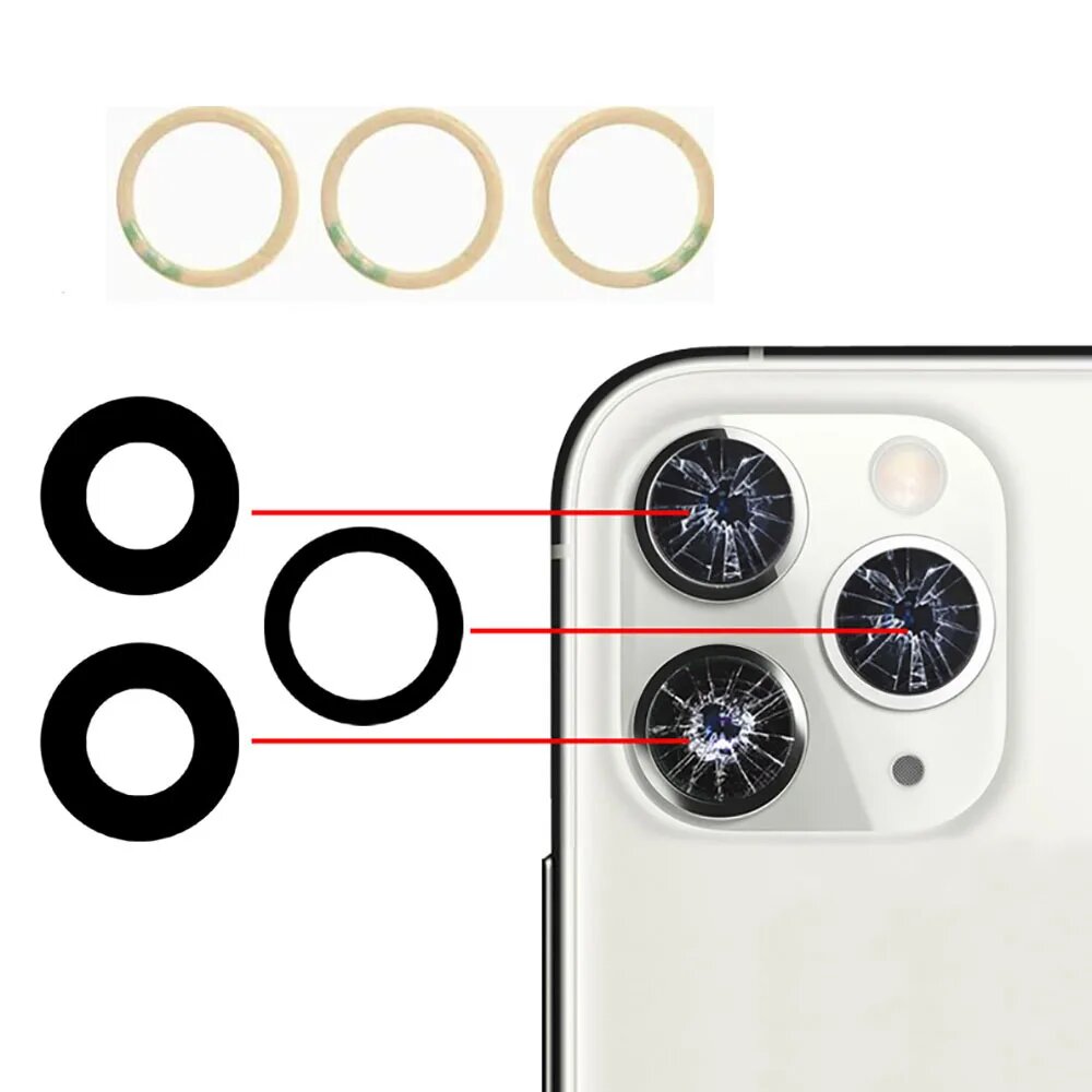 Заднее стекло камеры для iPhone 12 Mini, цвет For 12Mini
