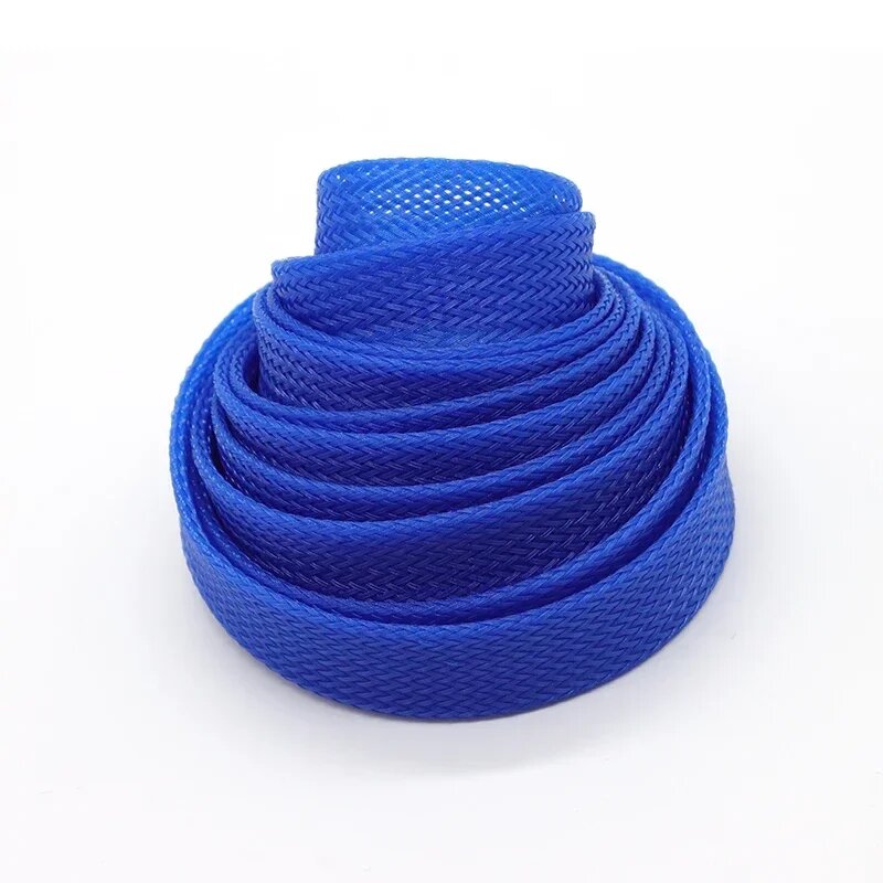 Синие рукава из ПЭТ для кабелей 8mm, 3 Meters