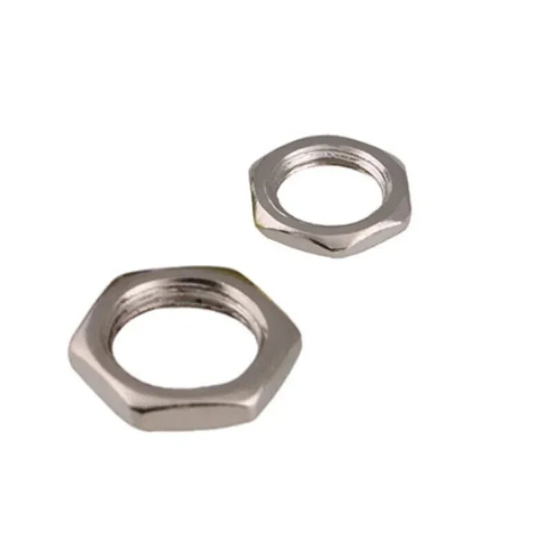 Оцинкованные шестигранные гайки M7 M8 M9 M10 M12 M14 M16 M8x0.75x2mm--10pcs, Nickel plated