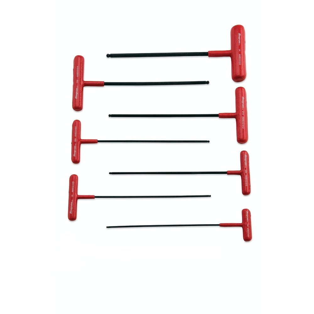 Набор дюймовых ключей Snap-on для винтов с внутренним шестигранником, Т-обpазных, (3/32" - 1/4") 7шт. AWBCG1600