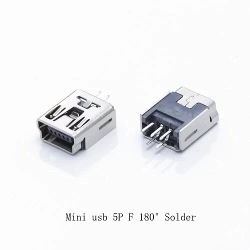 10 шт. Мини USB 2.0 разъемы Type B для пайки Mini USB