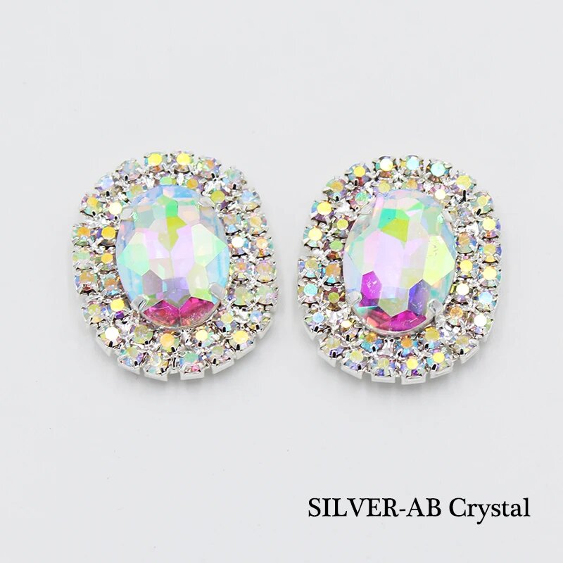 Серьги Crystal AB-SILVER с кристаллом