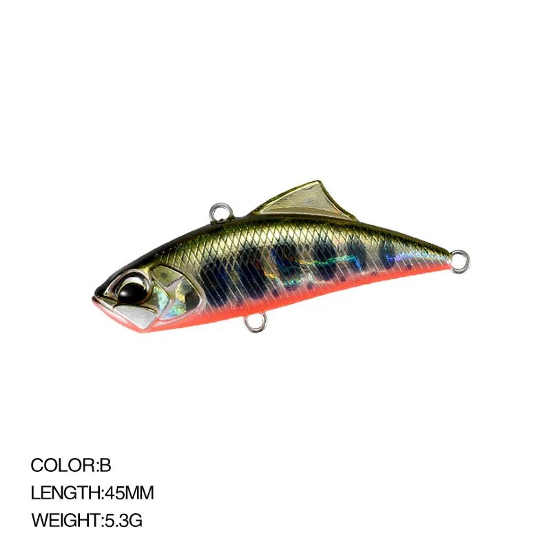 Culter Alburnus воблер тонущий, 4.5 см, 5.3 г, Цвет: B