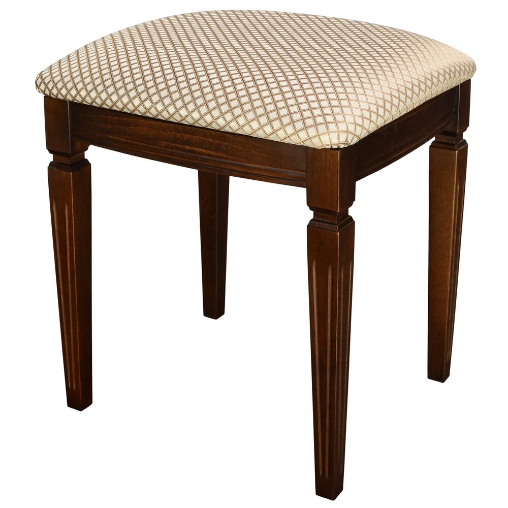 Банкетка Мебелик Васко В 107Н орех, Атина золотой Размеры: Высота 490мм Глубина 420мм Ширина 470мм