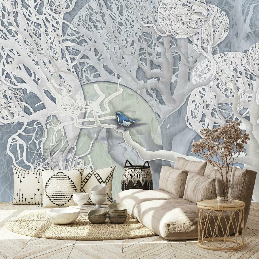 Фотообои Бумажная скульптура 13-149-L-Флок 270 x 400 см (ВхШ) Бесшовные, флизелиновые, влагостойкие обои