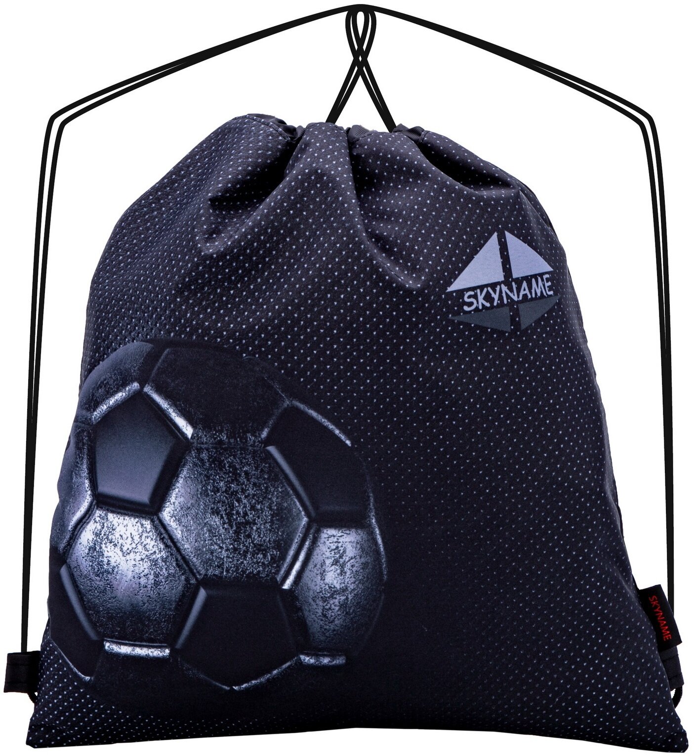 Мешок для обуви для мальчика в школу увеличенного размера 45 х 40 см с лямками из шнурков