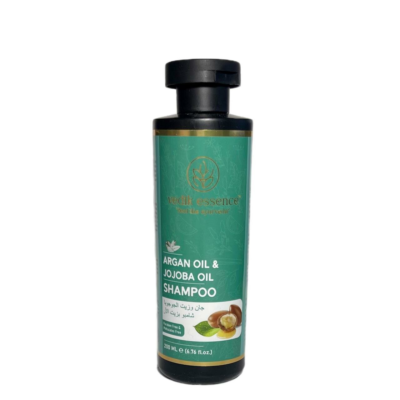 ARGAN OIL & JOJOBA OIL Shampoo, Vedik Essence (Шампунь аргановое масло И жожоба масло для омоложения и успокоения волос, Ведик Эссенс), 200 мл.