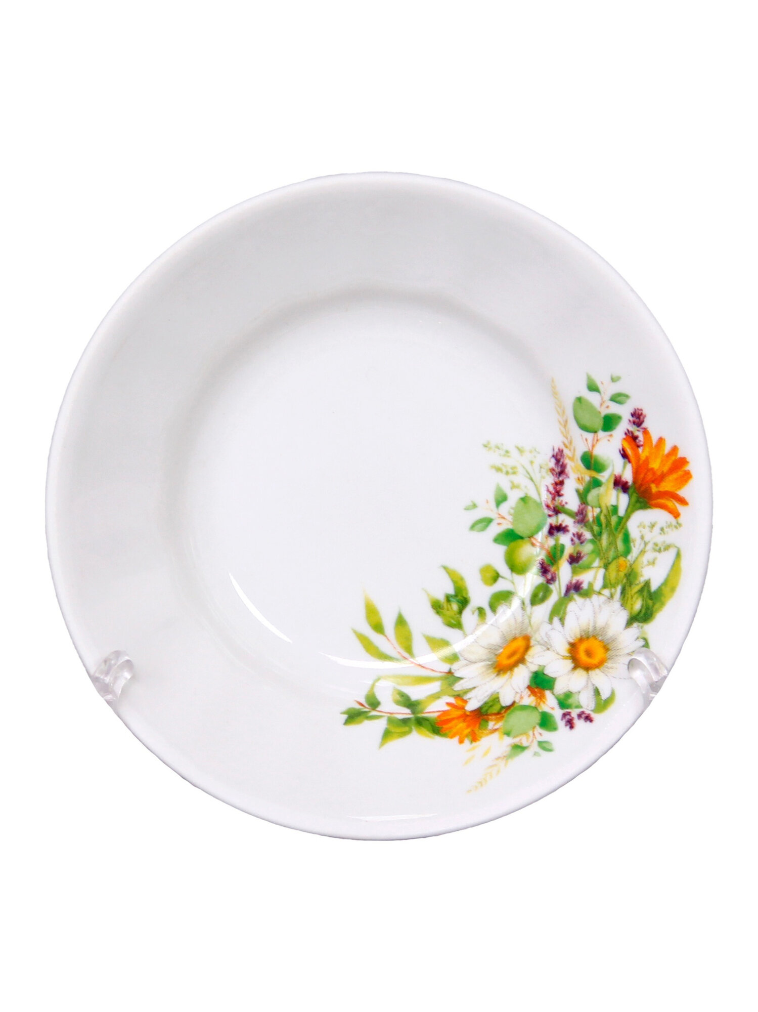 Набор фарфоровых блюдец для варенья 110 мм. "Луговые ромашки" 6 шт.