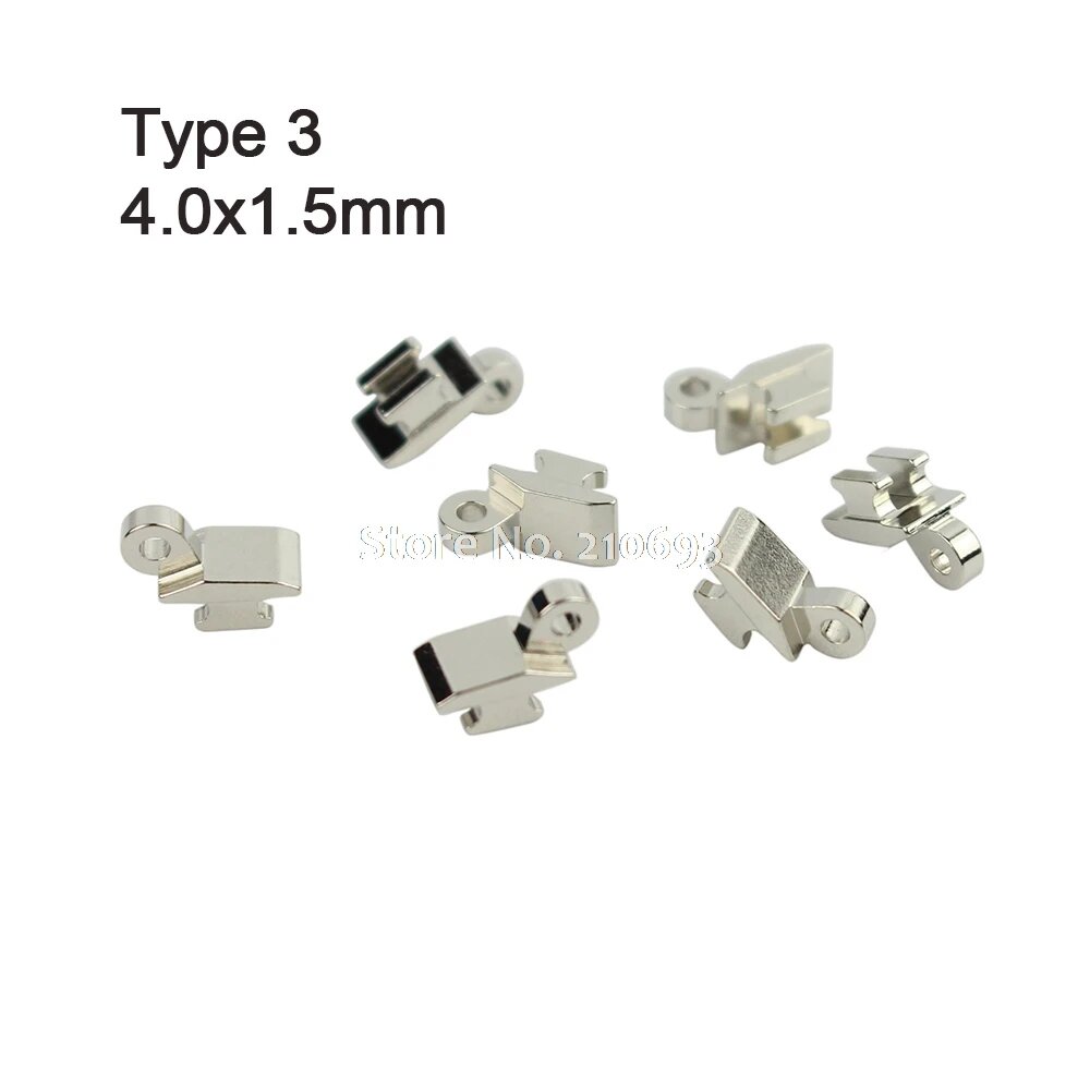 Шарниры для очков Type3(4.0x1.5mm), серебристые
