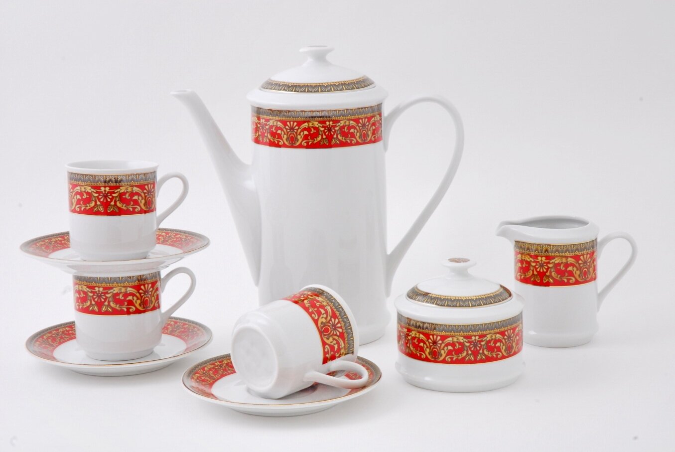 Кофейный сервиз 6 персон 15 предметов, Сабина 02160714-0979, Leander