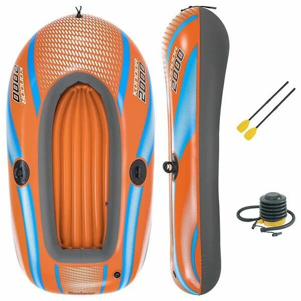 Надувная лодка BestWay 61142, "Kondor 2000" с набором, 85х97см, весла, насос, до 95кг