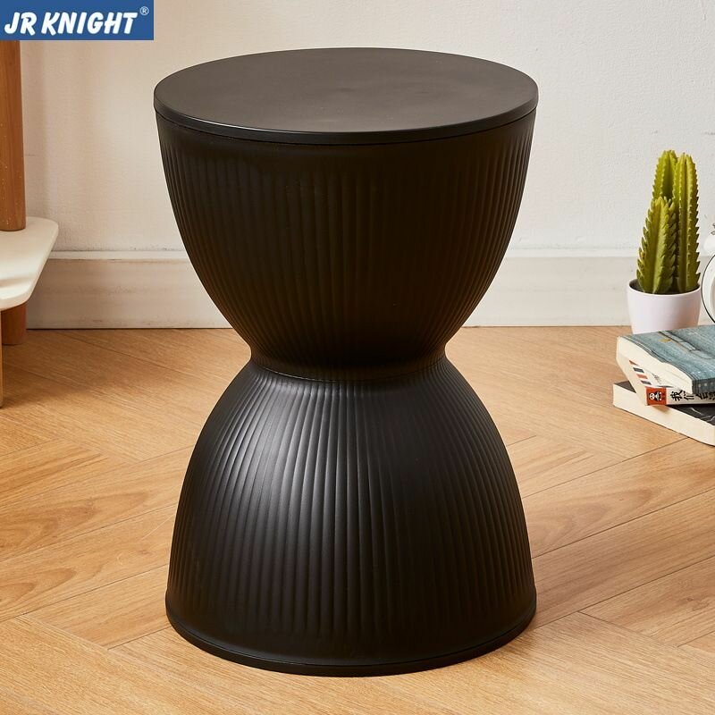 Пластиковый табурет с креативным дизайном в форме песочных часов, 30x43 см