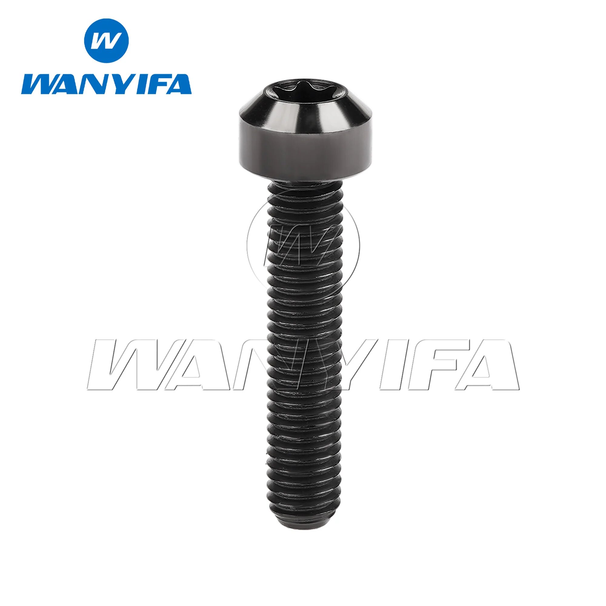 Wanyifa титановые болты M5x10/15/20/25/30/35/40/45/50/55/60 мм звездообразные Black, 35mm