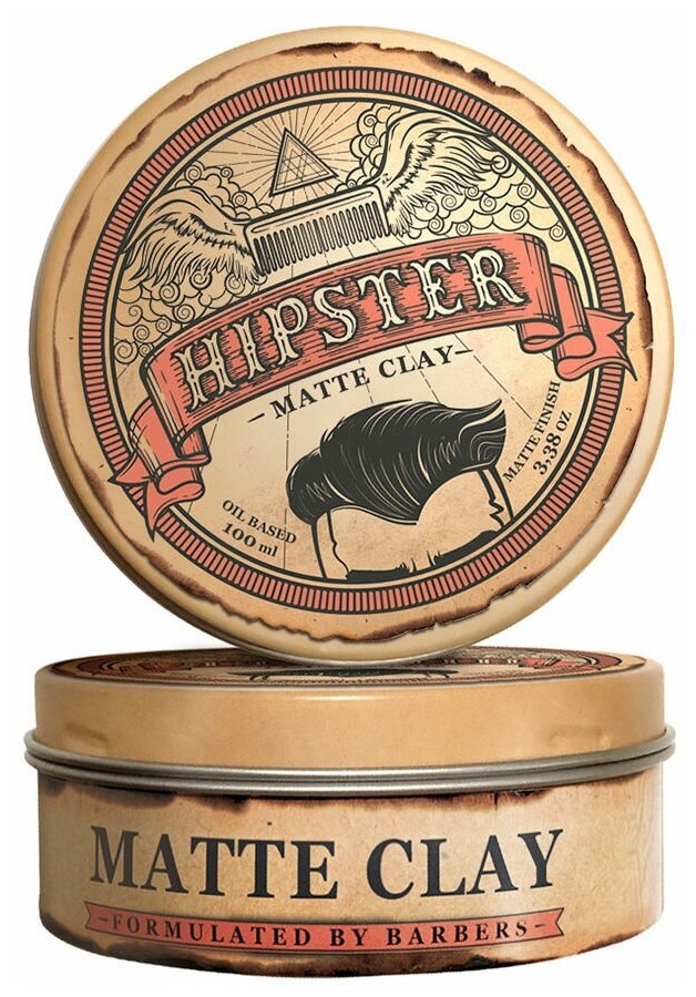 Hipster Глина Matte Clay, сильная фиксация, 100 мл, 100 г