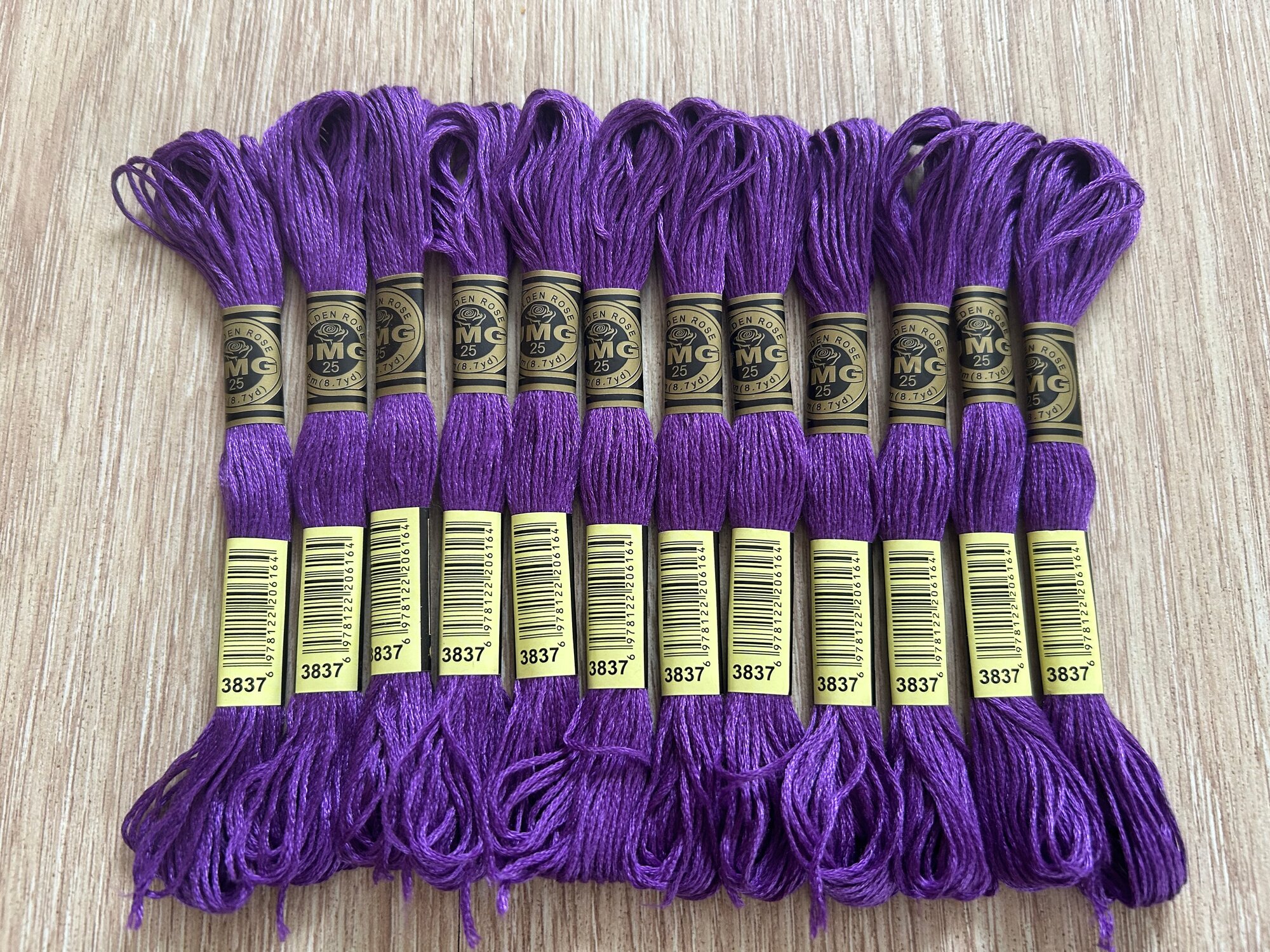 Нитки для вышивания JMC мулине (150-3866) 100% полиэфир 12 штук x 8 м