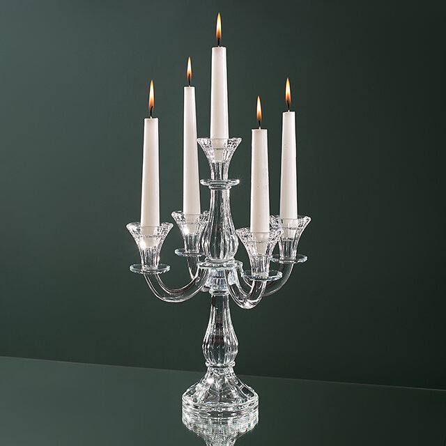 Декоративный подсвечник - канделябр на 5 свечей Cristallerie 35 см, EDG, 4400064A000