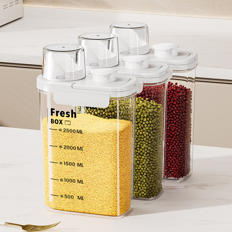 Банки для хранения Mu Shenhuo, герметичные, влагостойкие, пластик, 2,1-3л, 3шт