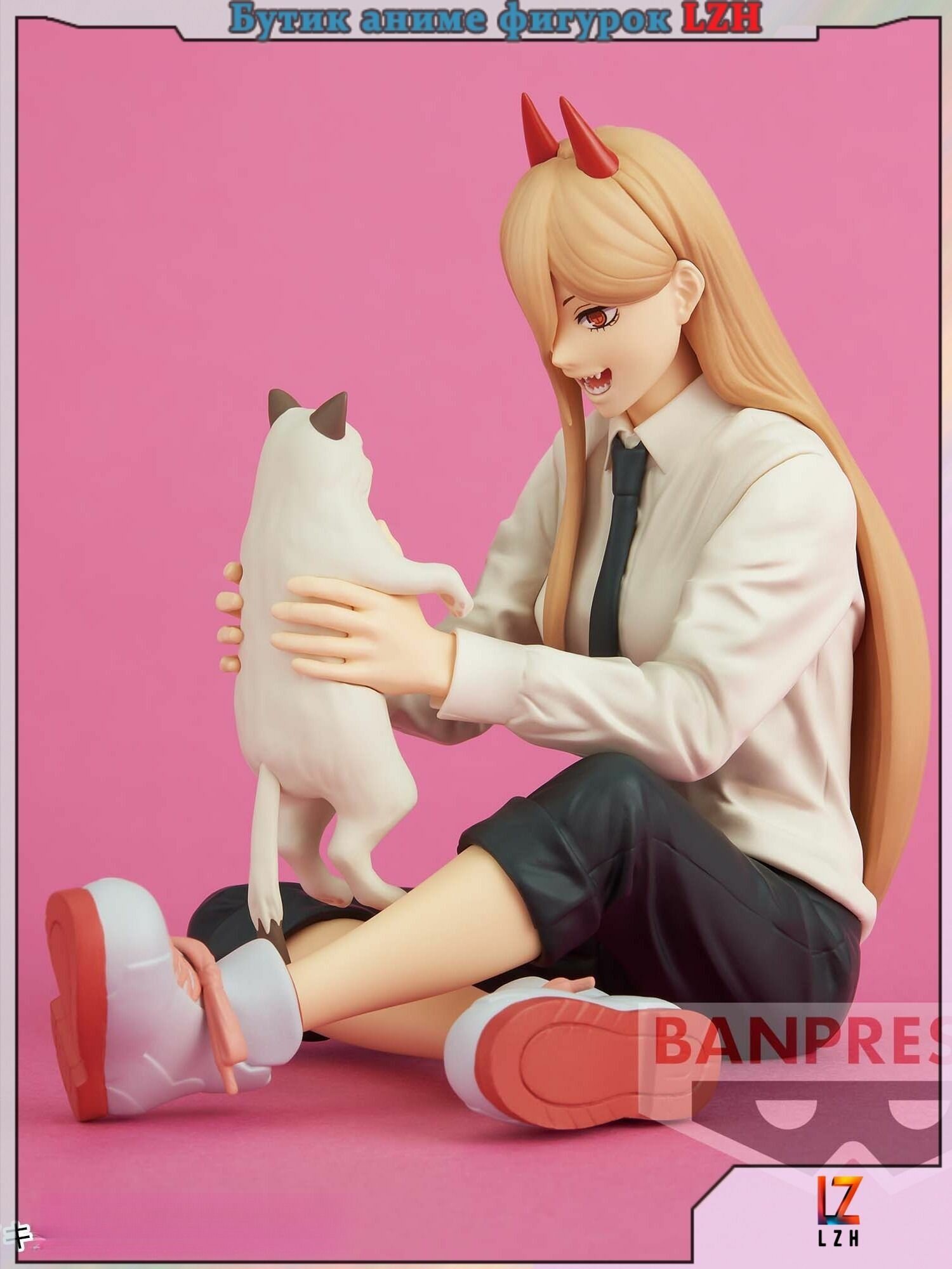 Аниме фигурка BANDAI Relax Time Пауэр(Power) из "Человек-бензопила" (Chainsaw Man)10cm