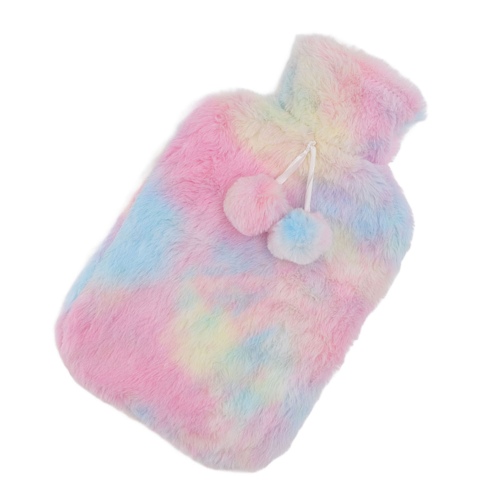 Грелка 2000 мл для инъекций воды, грелка с плюшевым чехлом для облегчения дискомфорта, цвет красный, синий, фиолетовый