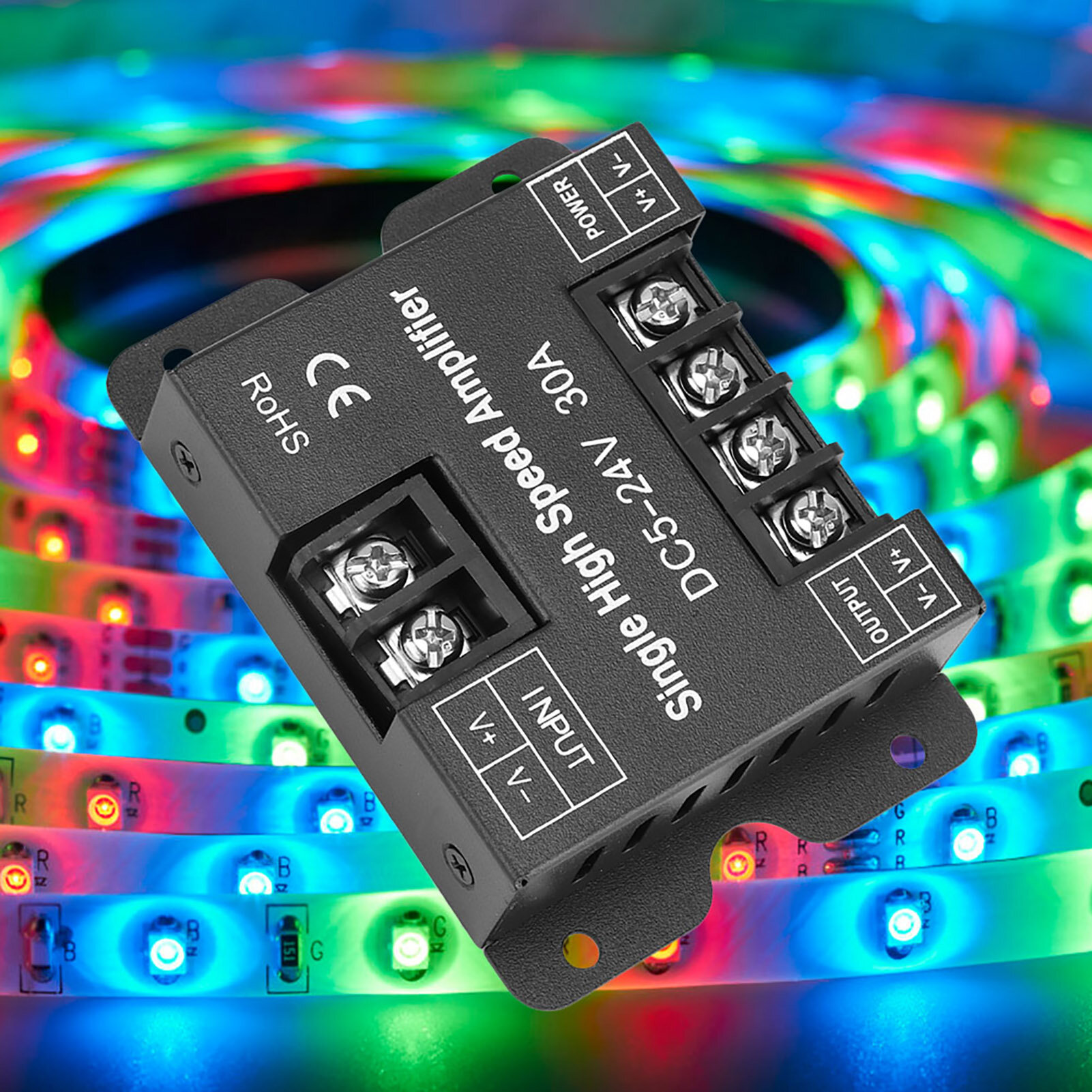 DC5-24V 30A Одноцветный светодиодный усилитель сигнала для контроллера светодиодной ленты RGB