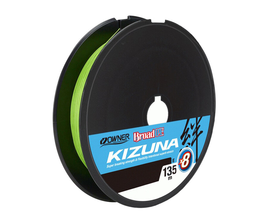 OWNER Шнур Kizuna X8 Broad PE chartreuse 135м 0,36мм 32кг