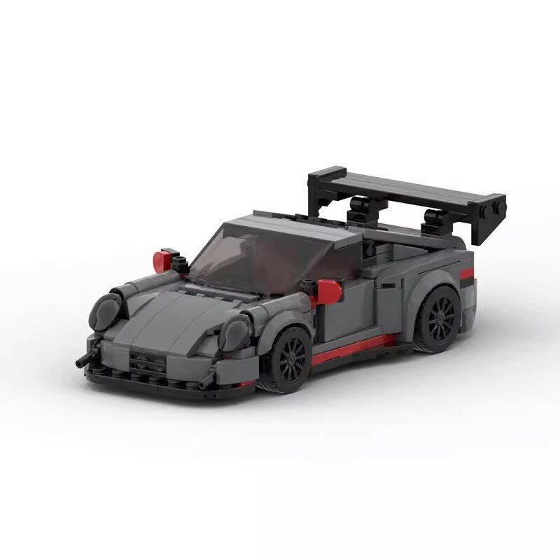 Набор головоломки MOC, игрушечная модель, подходит для мальчиков, сборочная модель Porsche 911GT с восемью сетками, подарочные украшения для автомобиля (374 шт.)