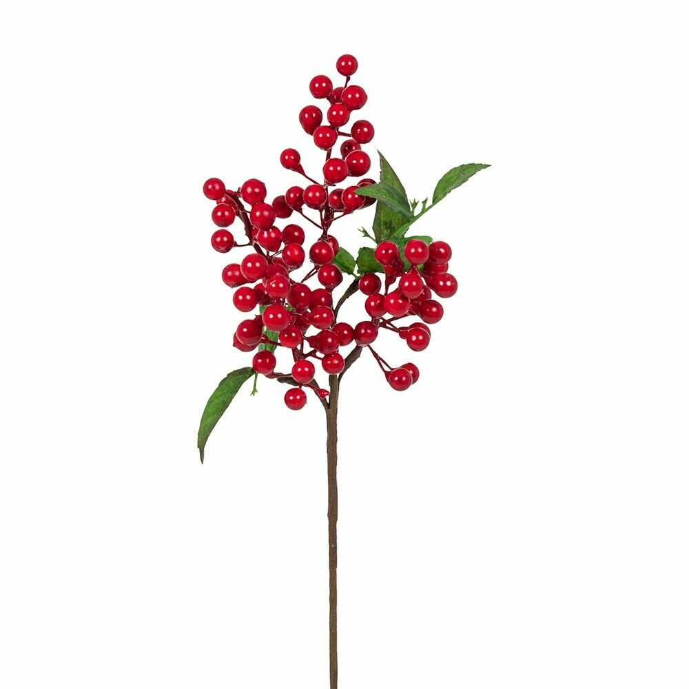 Декоративная ветка Fiebiger Floristik GmbH "Калина", красная, пластик