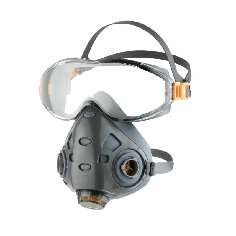 Полумаска фильтрующая JETA SAFETY с интегрированными очками, AirOptics9500, размер L