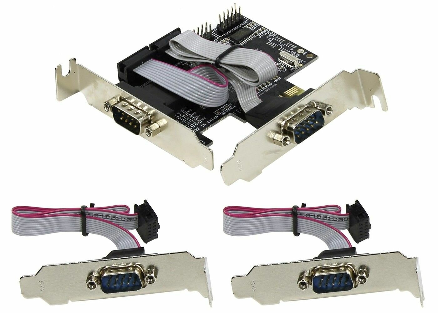 Контроллер PCIe x1 v1.0 (WCH CH384), LP Serial Port, 4 x RS-232 (DB9M) (ORIENT XWT-PE4SV2LP)