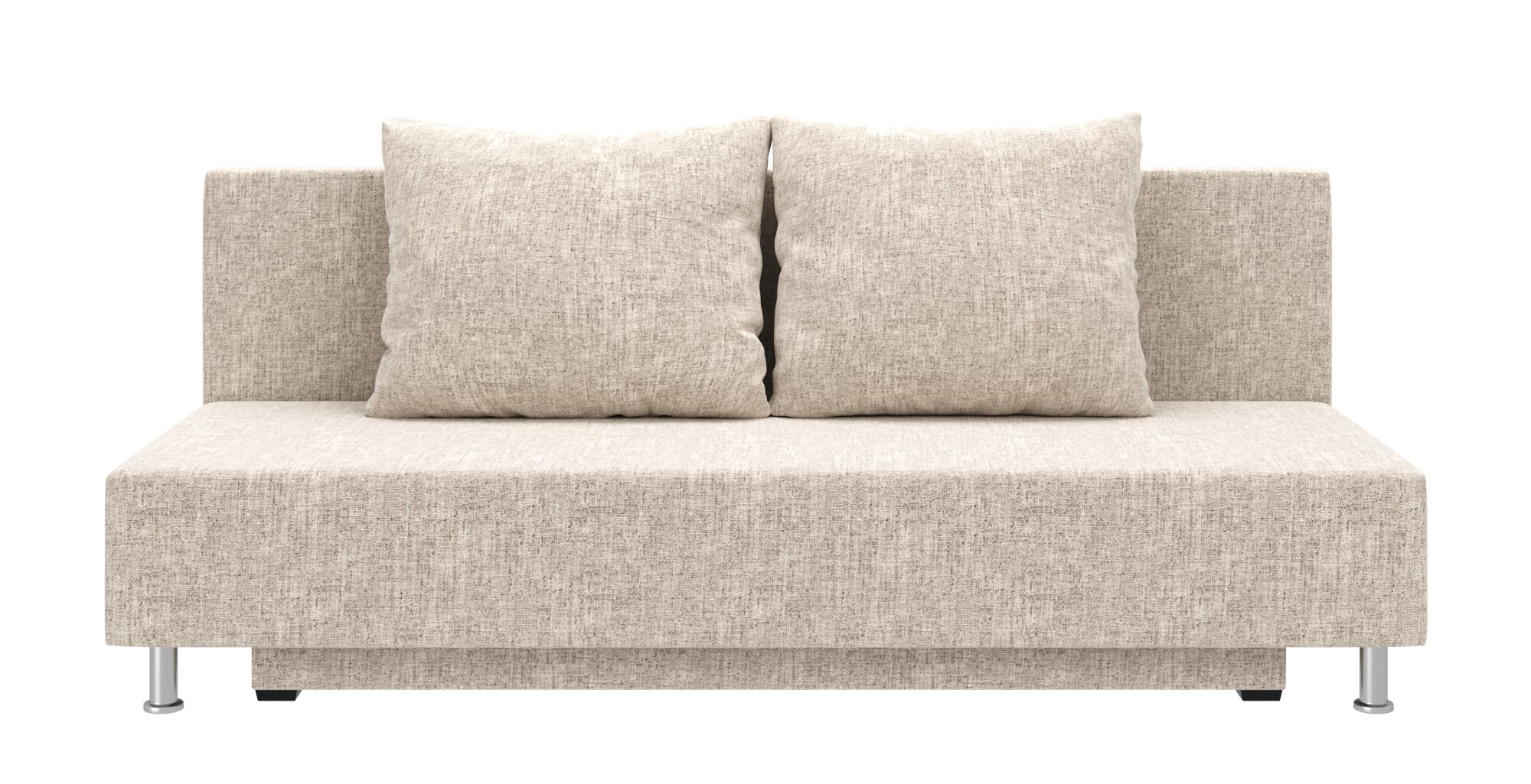 Диван-кровать Парма Софт, 200х90х90см, Бежевая рогожка, механизм Еврокнижка, прямой диван раскладной, с ящиком для белья