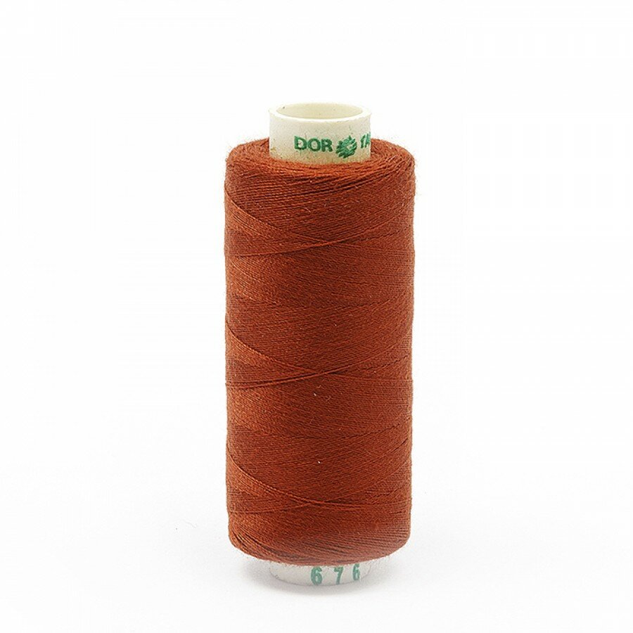 Нитки бытовые Dor Tak 40/2 366м 100% п/э, цв.676 св. коричневый